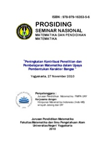 Cover Prosiding Semnas Matematika dan Pendidikan Matematika 2010 - Lumbung Pustaka UNY